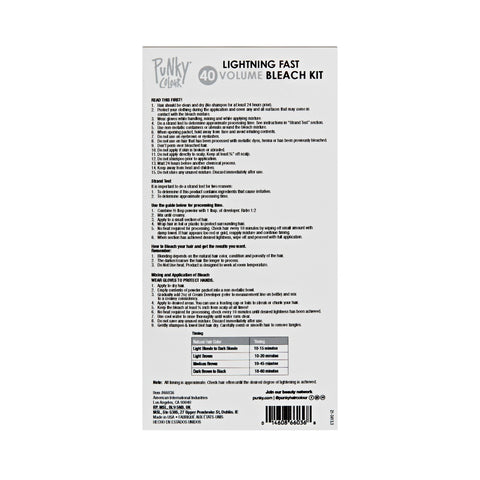 Lightning Fast 40 Volume Bleach Kit – Punky